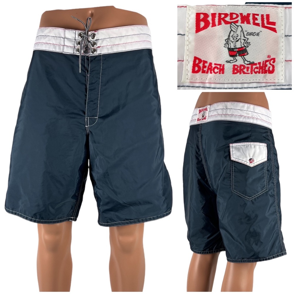 Birdwell Beach Britches Mens 39 Board Shorts Blue Mad… - Gem